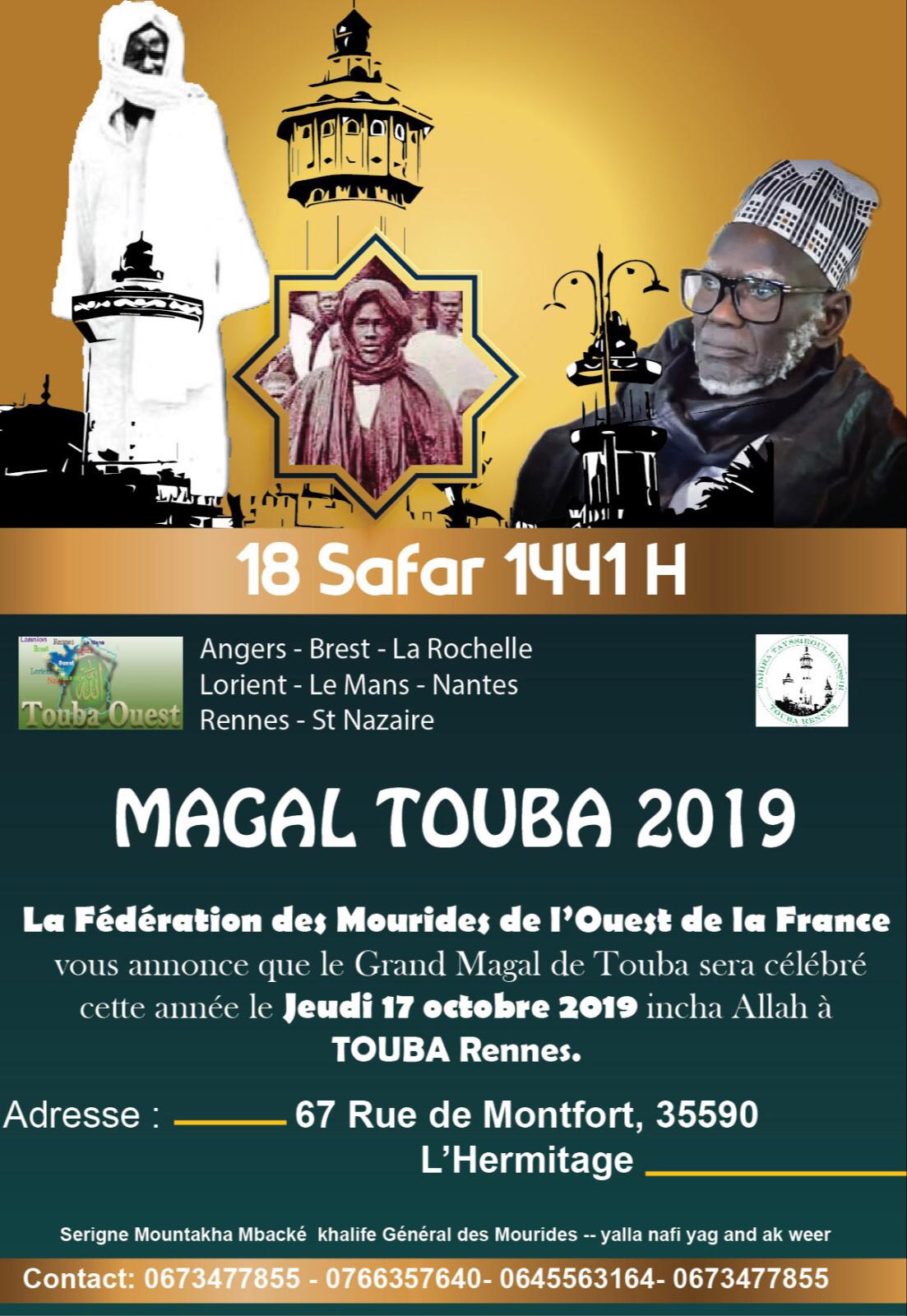 Les adresses de célébration du Grand Magal Touba en France – Fédération ...